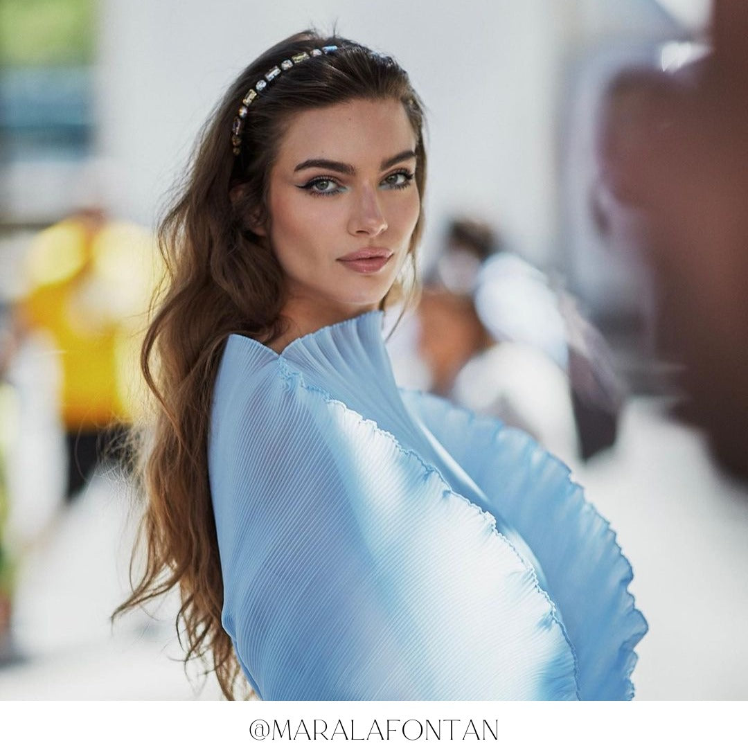 Francesca Black Headband with veil – Elena Honch Accessories