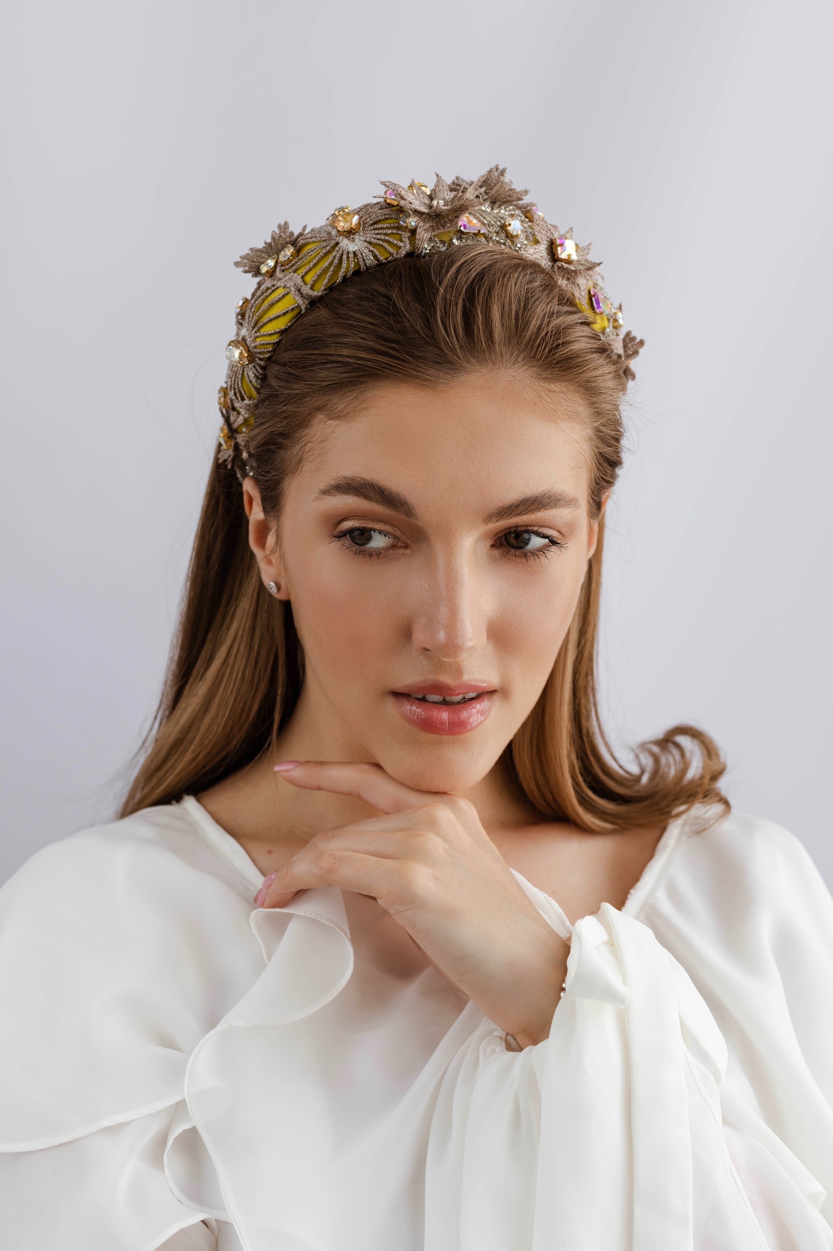 Headband Sheryl Mustard – Elena Honch Accessories